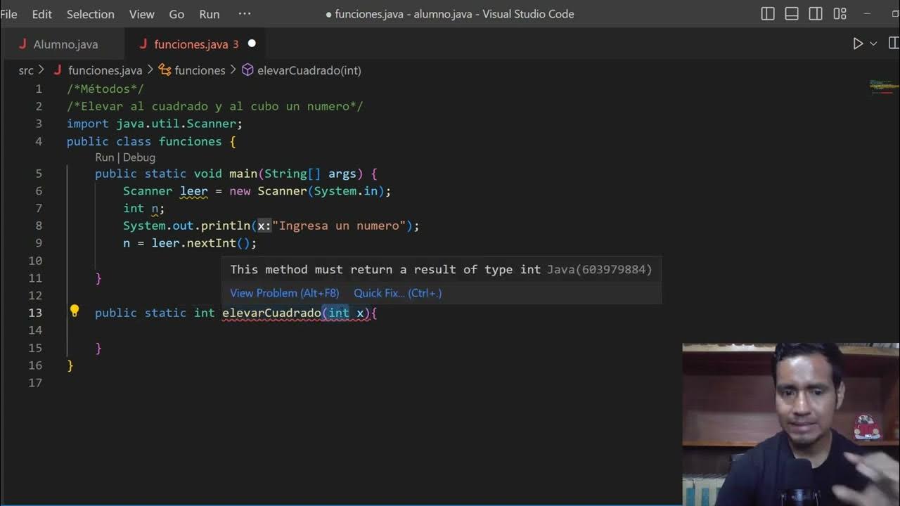 Métodos - Elevar al cuadrado y al cubo un numero en java - YouTube