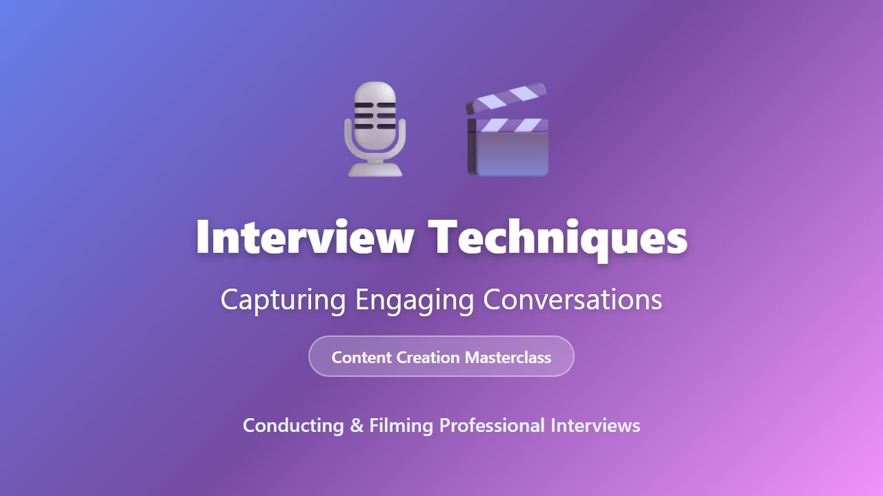 Interview Techniques: Capture Engaging Conversations - YouTube