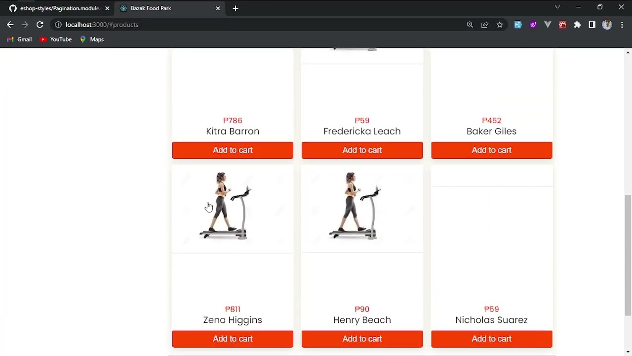 Capstone Project - with pagination and filter (React js and Firebase) - YouTube