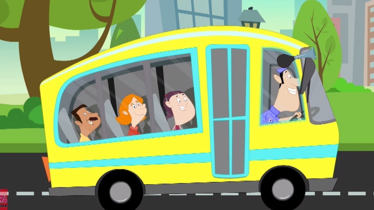 Roues sur le bus | comptines en français | bus rime pour enfants | The ...