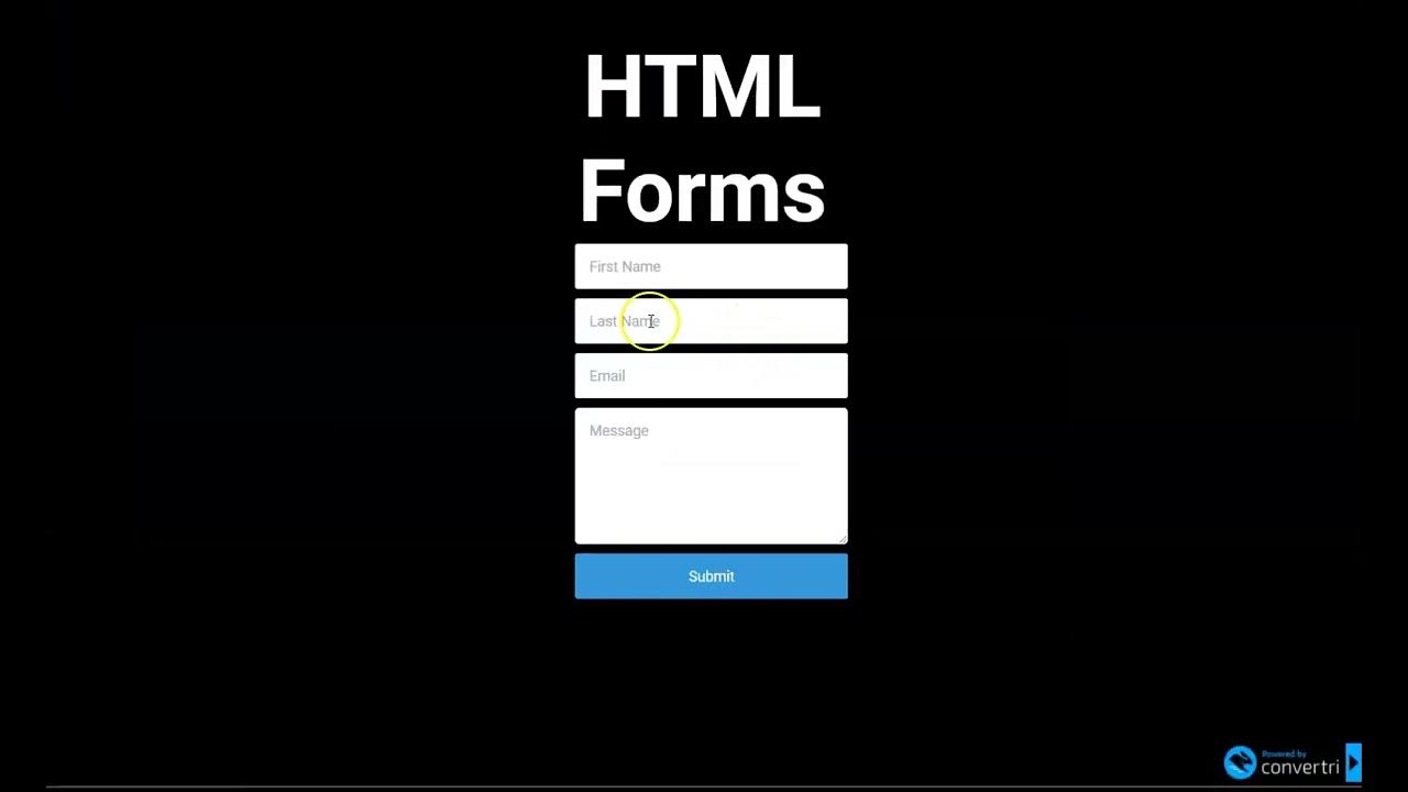 HTML Forms - YouTube