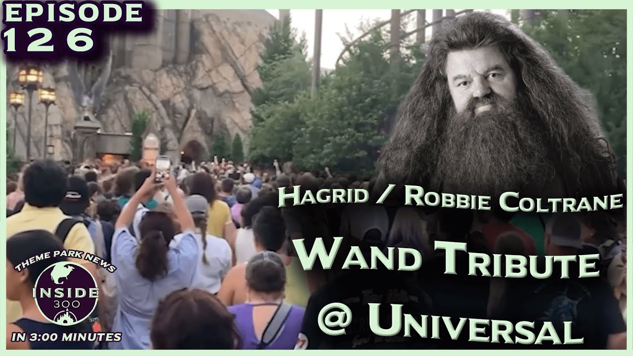 Wands Raised at Universal for Hagrid Actor Robbie Coltrane - YouTube