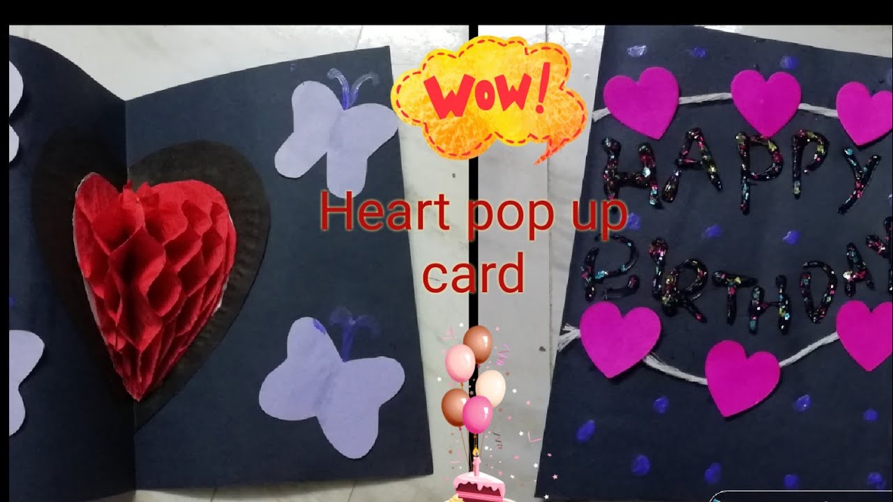Heart pop up card | birthday cards | diy greeting cards | - YouTube