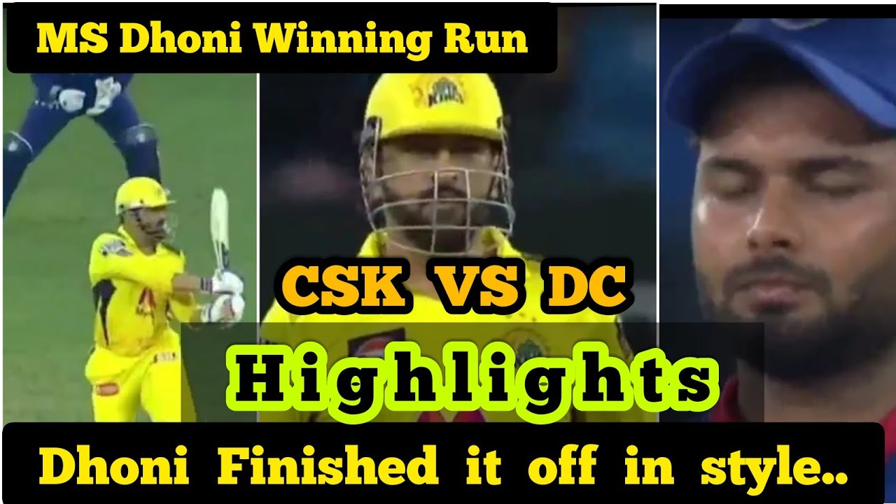 The King Is Back|MS Dhoni winning Run|Csk vs Dc Highlights 2021|Csk vs ...