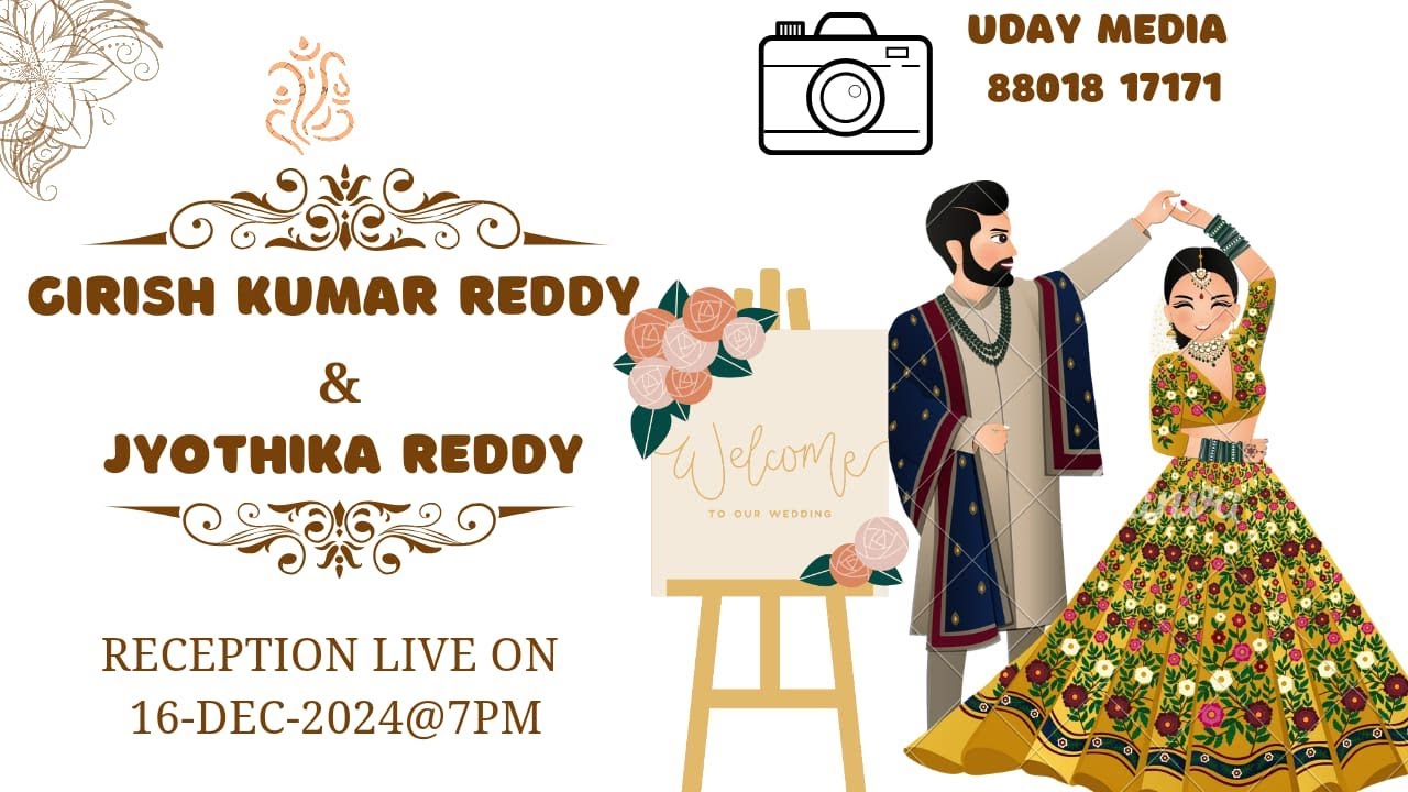 Girish Kumar Reddy With Jyothika Reddy Reception Live On 16-Dec-2024 ...