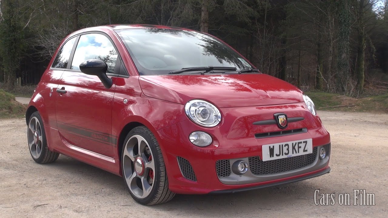 The 2013 Abarth 595 Competizione in Red with engine start up and ...