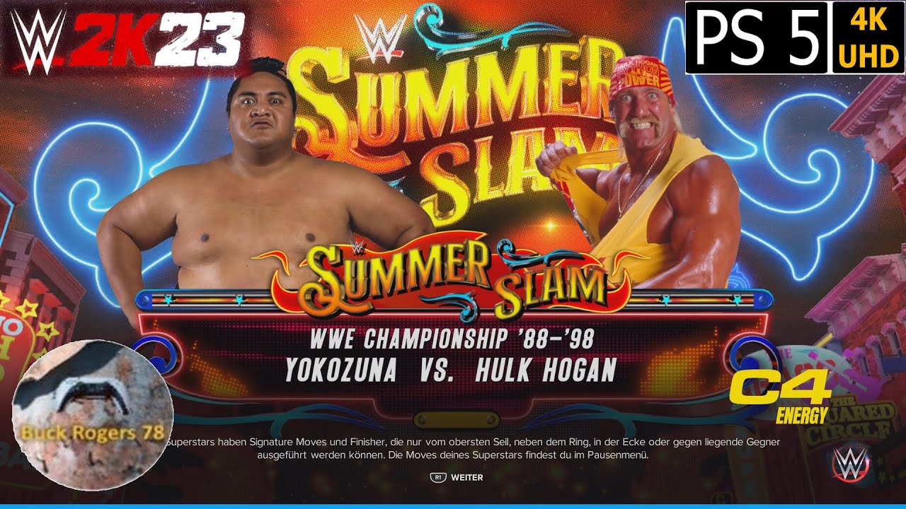 WWE 2K23 - Yokozuna vs Hulk Hogan w. entrance - PS5Share 4K UHD - YouTube