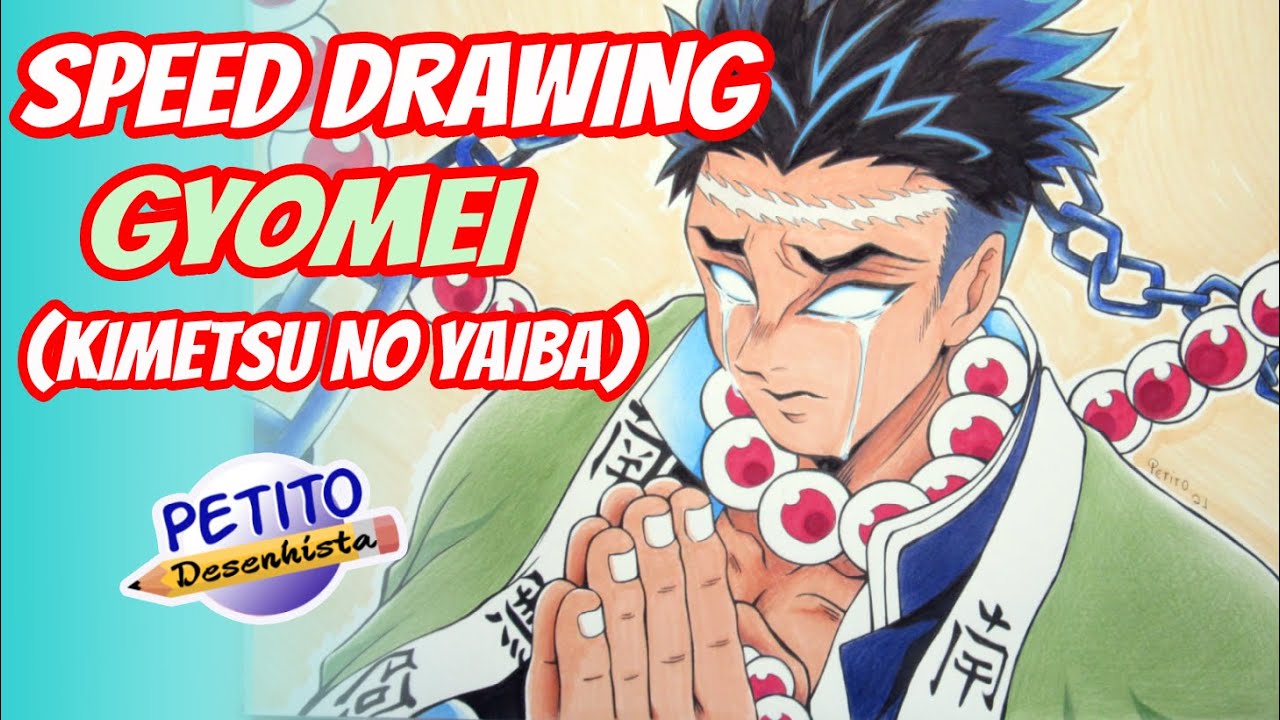 SPEED DRAWING GYOMEI (Kimetsu no Yaiba) - YouTube