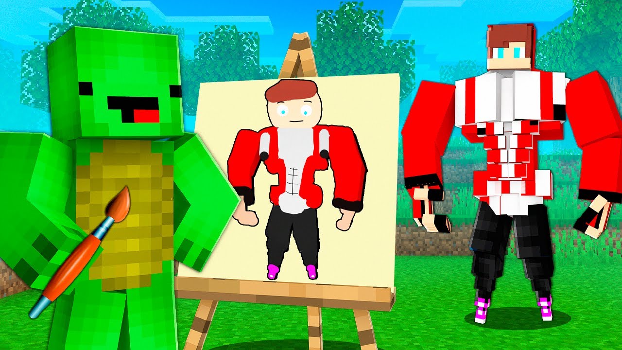 Mikey Use DRAWING MOD for PRANK on JJ Mutant in Minecraft Maizen Challenge - YouTube