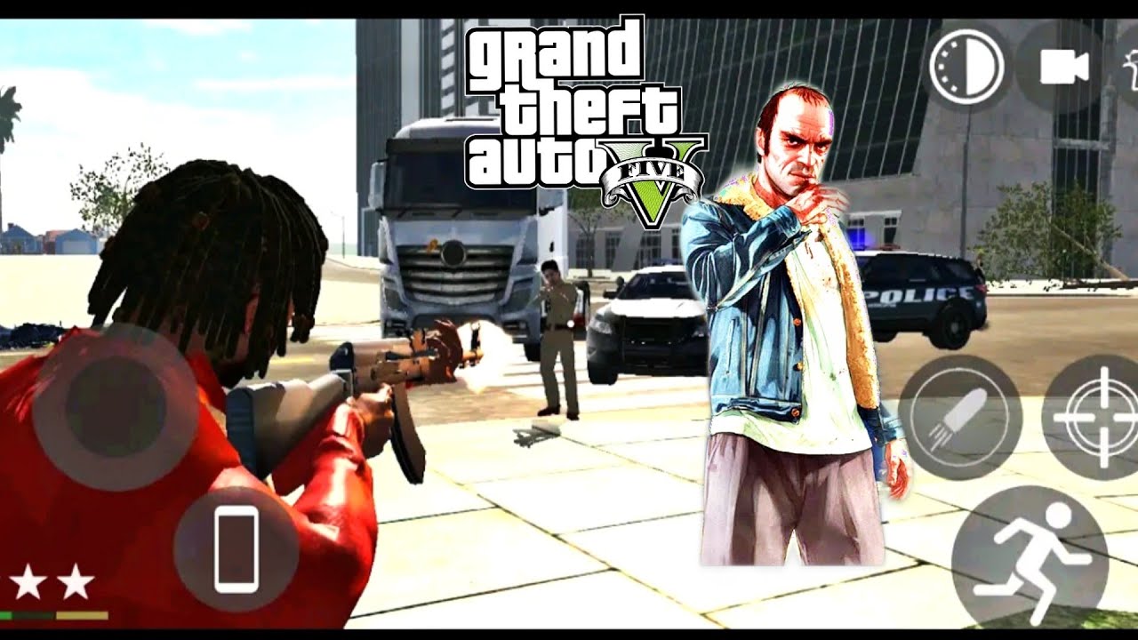 GTA 5 For Android Gameplay Fan Mode Open World Game - YouTube