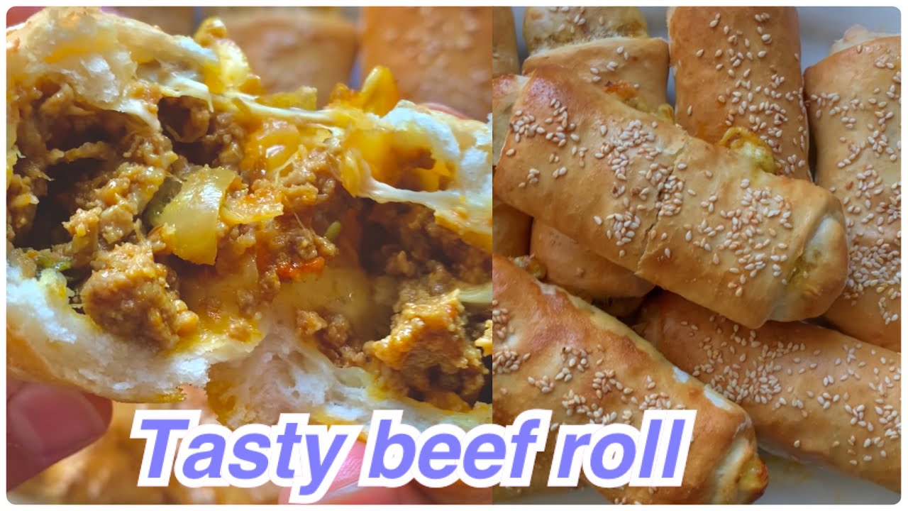 How to make cheesy beef Roll - YouTube
