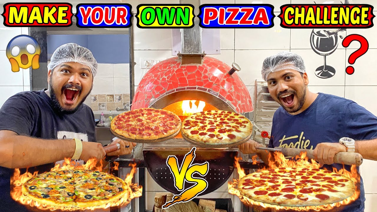 MAKE YOUR OWN PIZZA CHALLENGE | WOOD FIRED PIZZA MAKING COMPETITION ...