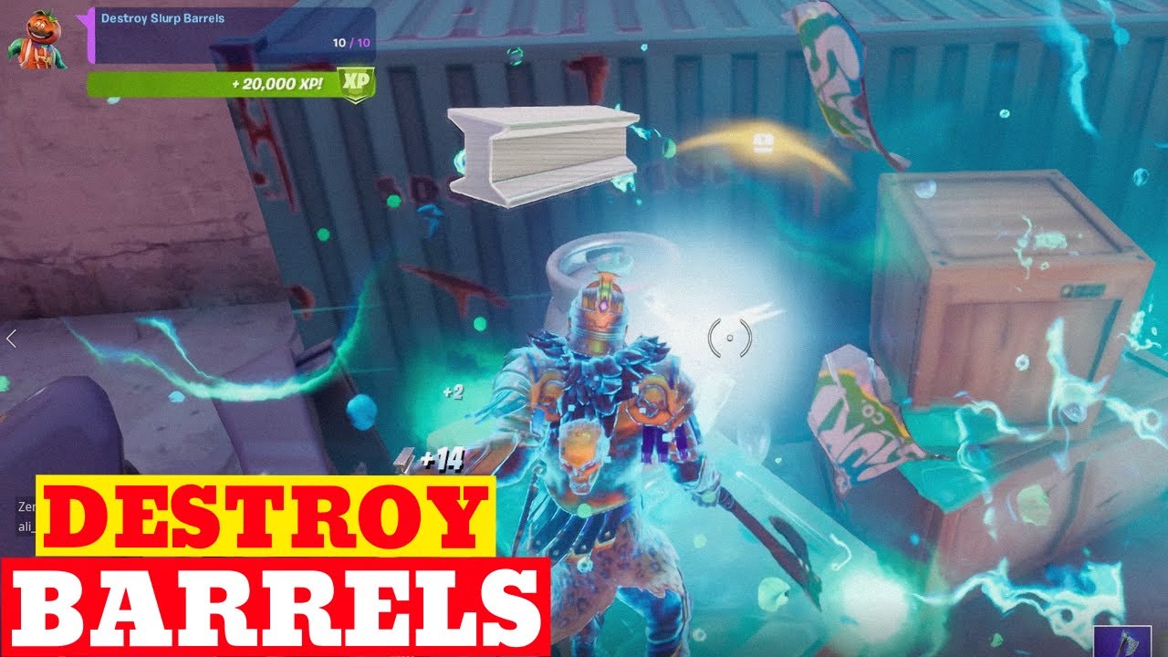 DESTROY SLURP BARRELS IN SLURPY SWAMP | FORTNITE CHALLENGES - YouTube