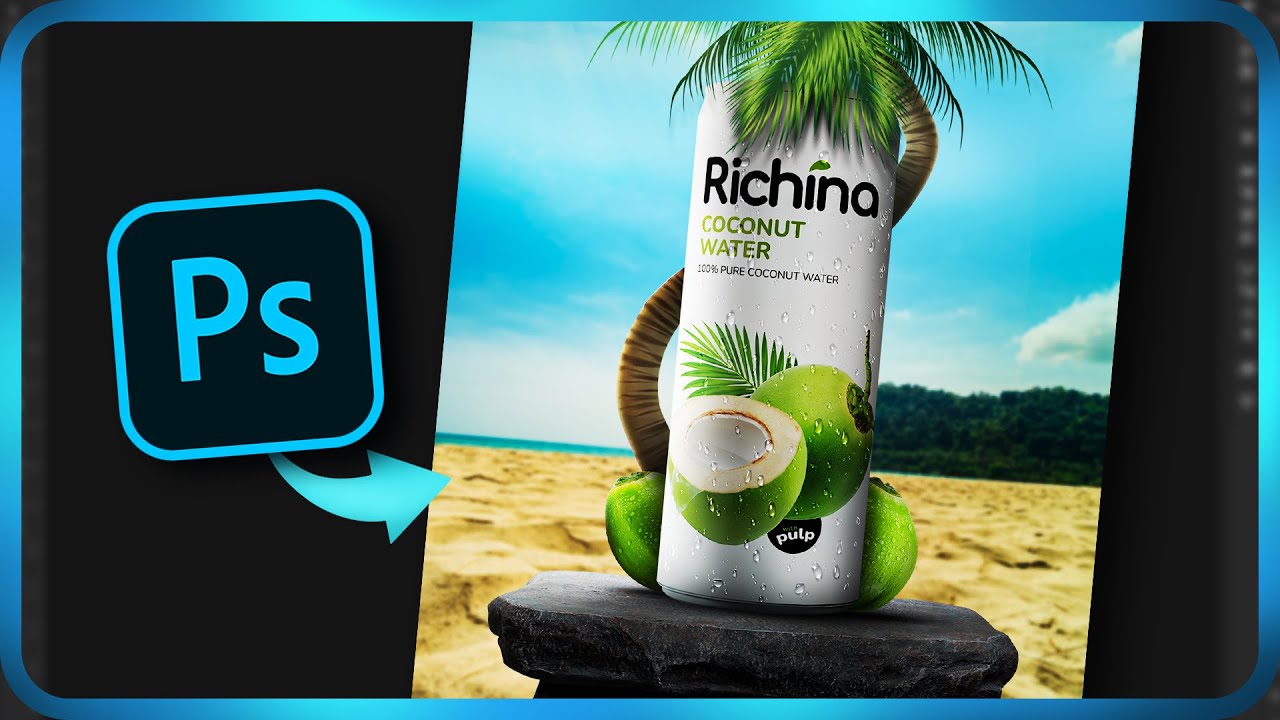 Product Manipulation | Coconut Water | Photoshop - YouTube