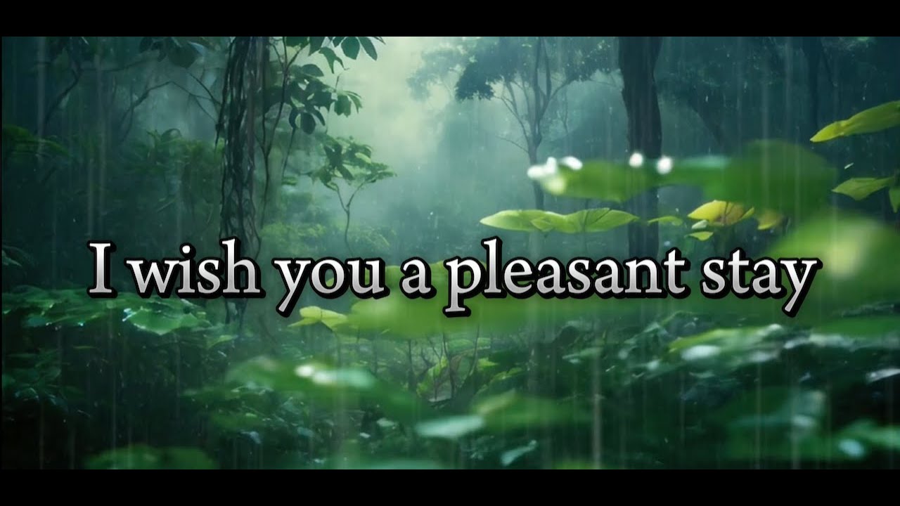 Tropical landscape and pleasant sound of rain will help you fall asleep ...