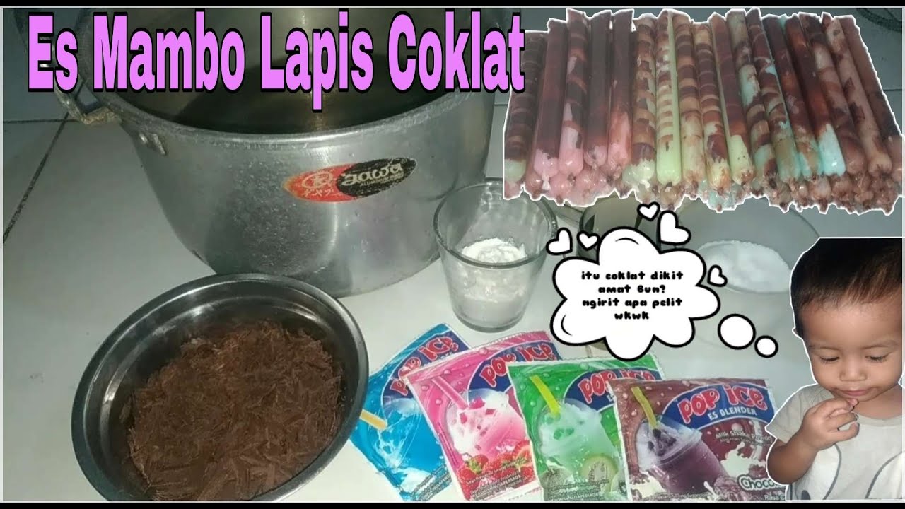 Es Mambo Pop Ice Lapis Coklat - YouTube