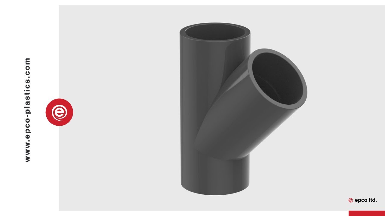 U-PVC 45 Degree Tee | epco Plastics - YouTube