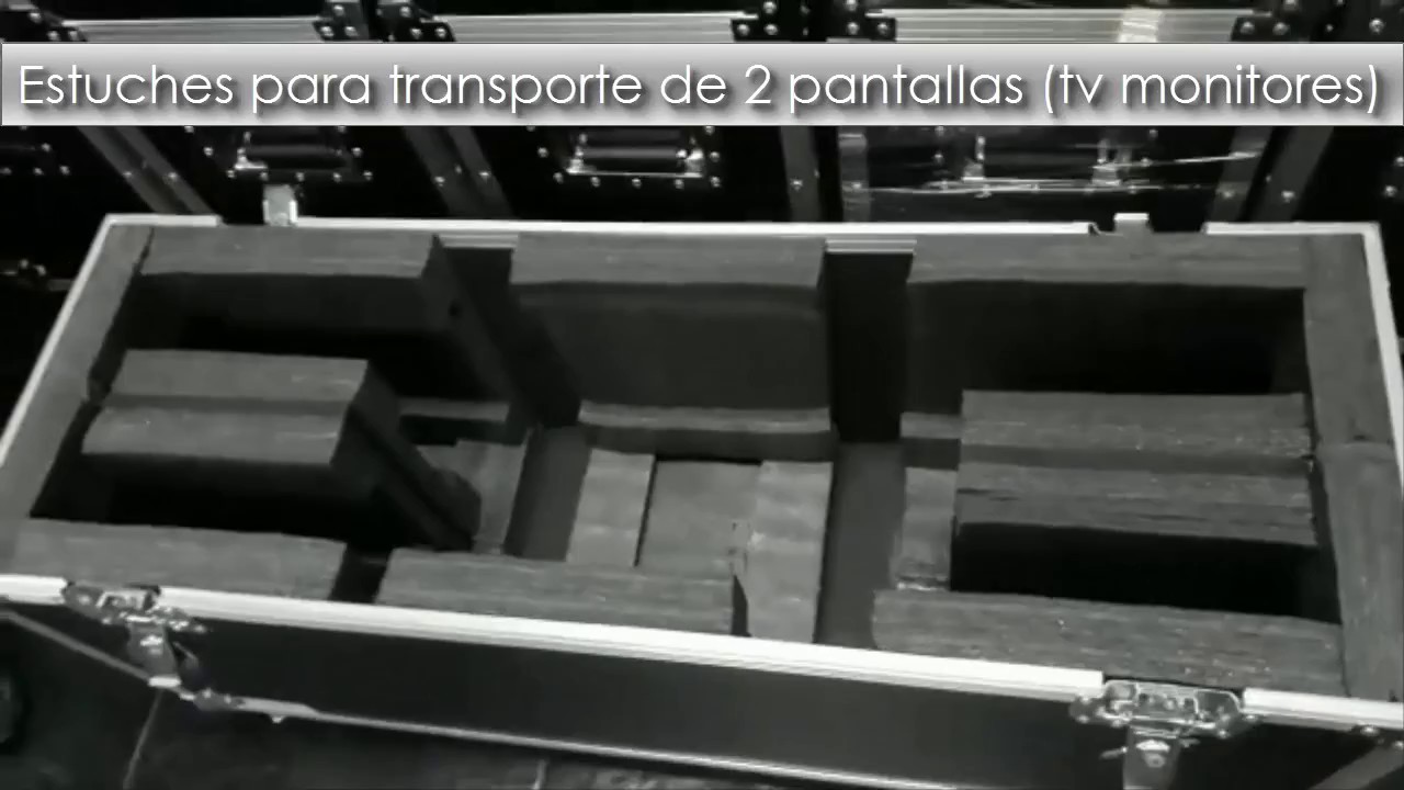 RACK, estuche para el transporte de 2 pantallas planas (TV Monitores ...
