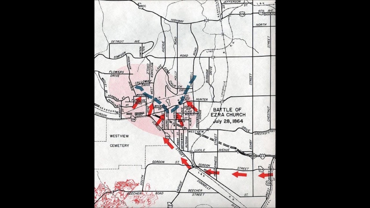 Battle of Ezra Church, MLK Drive and Chappell Road, July 28, 1864 - YouTube