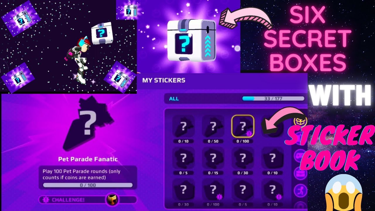PK XD GAMEPLAY || NEW STICKER BOOK APP + SIX SECRET BOXES LOCATION ...