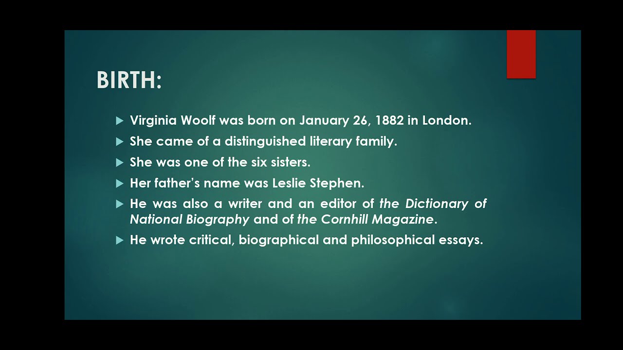 Virginia Woolf/ complete Introduction/ Time saver - YouTube