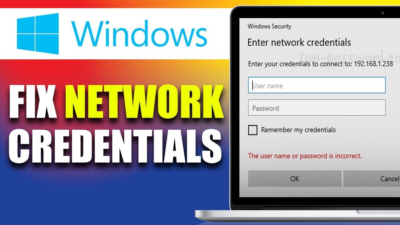 How To Fix Enter Network Credentials Error On Windows 10/11 - YouTube