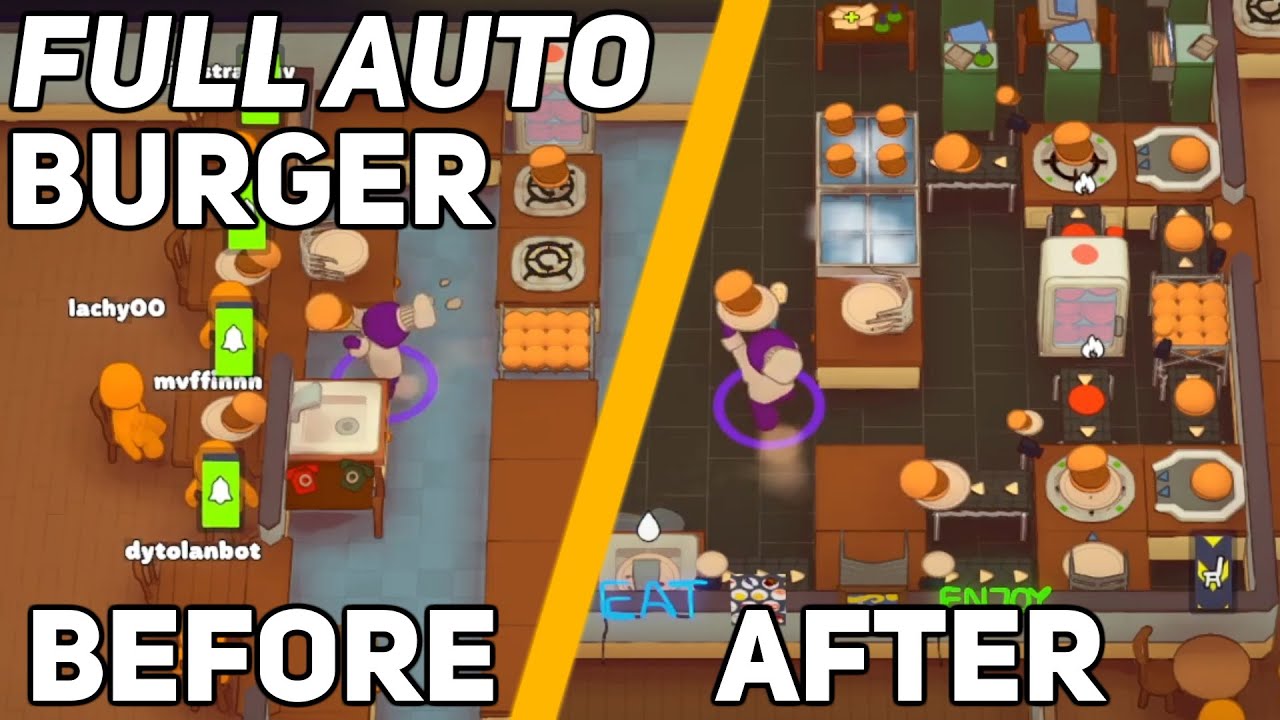 Full Run SOLO Automatic Burger Restaurant || PlateUp! - YouTube