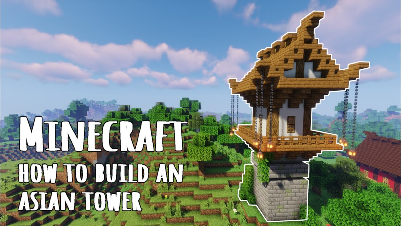 Minecraft Tutorial: How to Build a Japanese Tower (Asian Tower) - YouTube