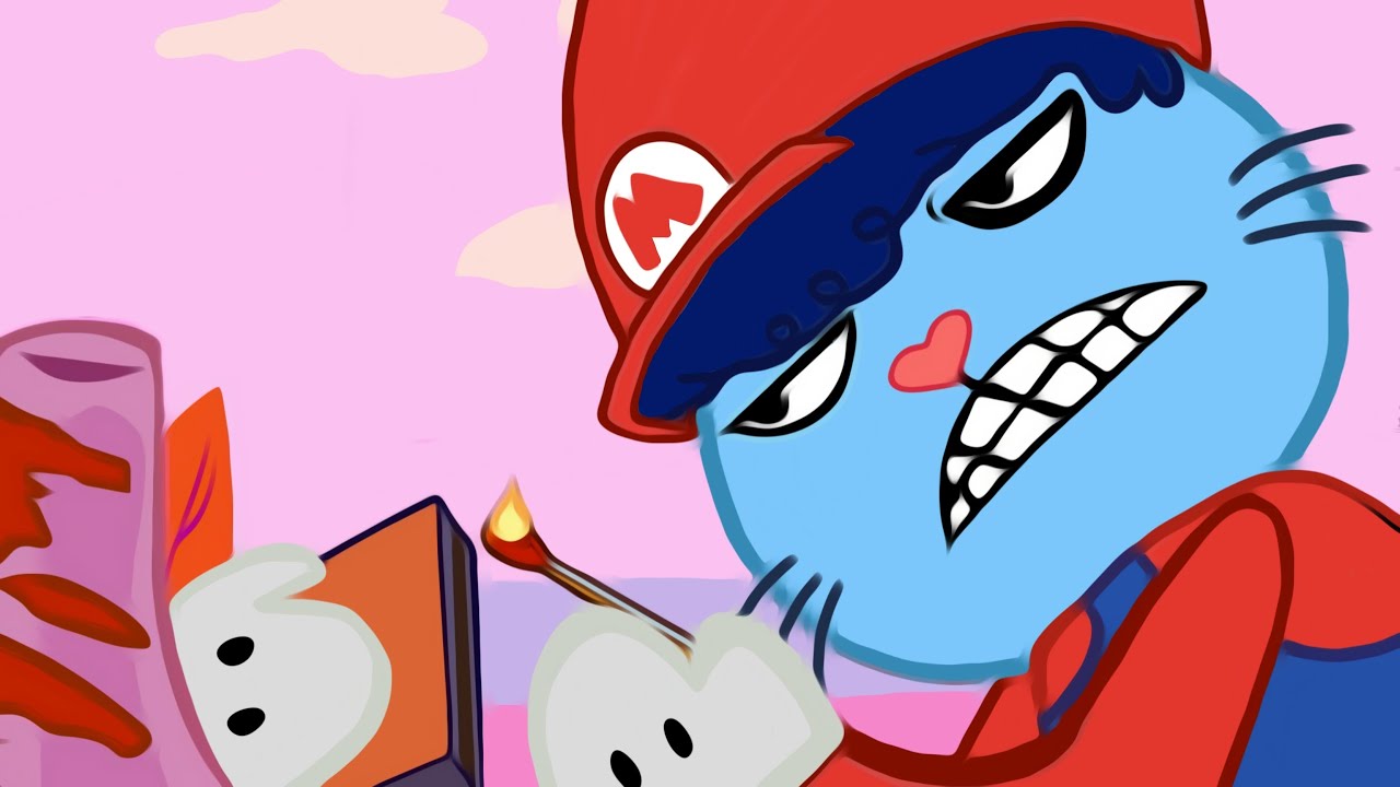 Happy Tree Friends - Crazy Antics (Mario chase theme) - YouTube