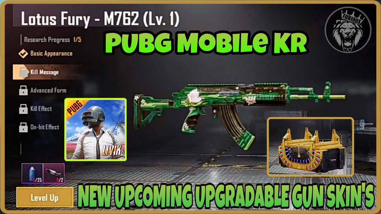 PUBG MOBILE NEW UPCOMING UPGRADABLE GUN SKIN'S (M762,M24,UZI,KAR98K,VECTOR,PAN,AWM) PUBG KOREA ...