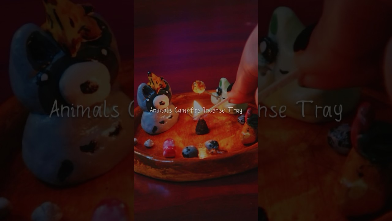 Animals Campfire Incense Tray made from clay #clay #clayart - YouTube