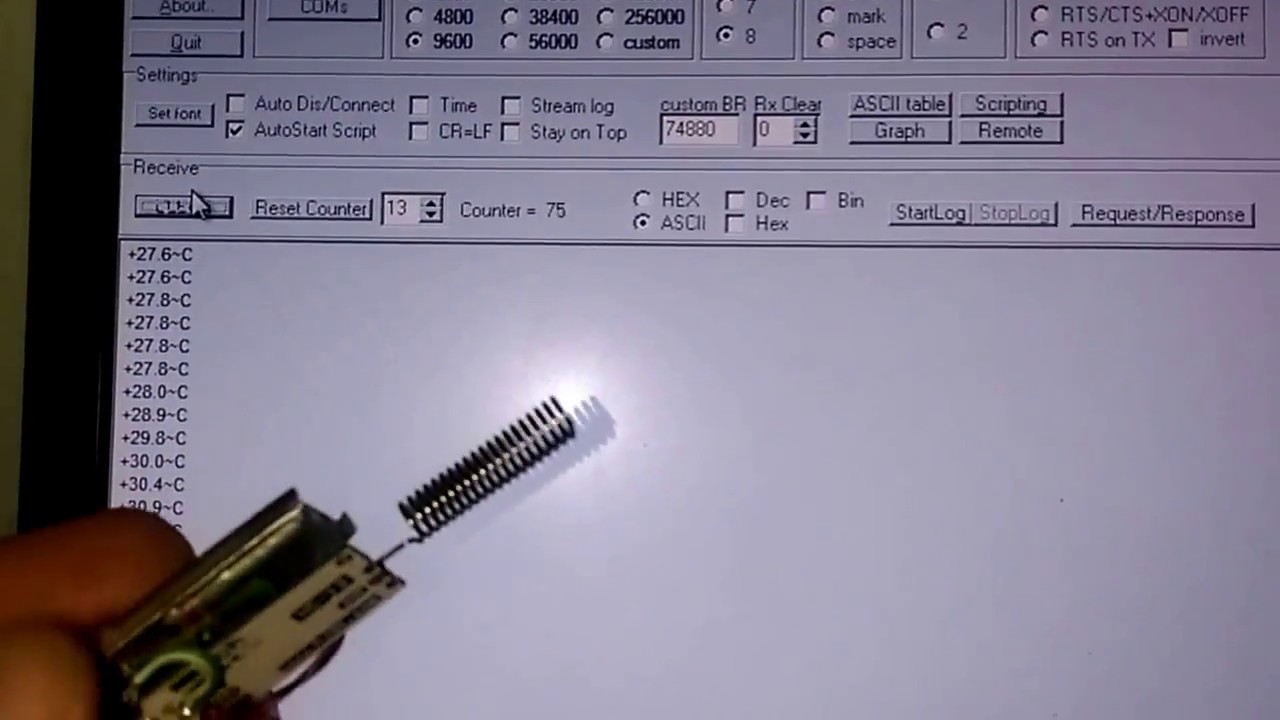 The cheapest wireless thermometer with using only a HC-12( Si4463 ...