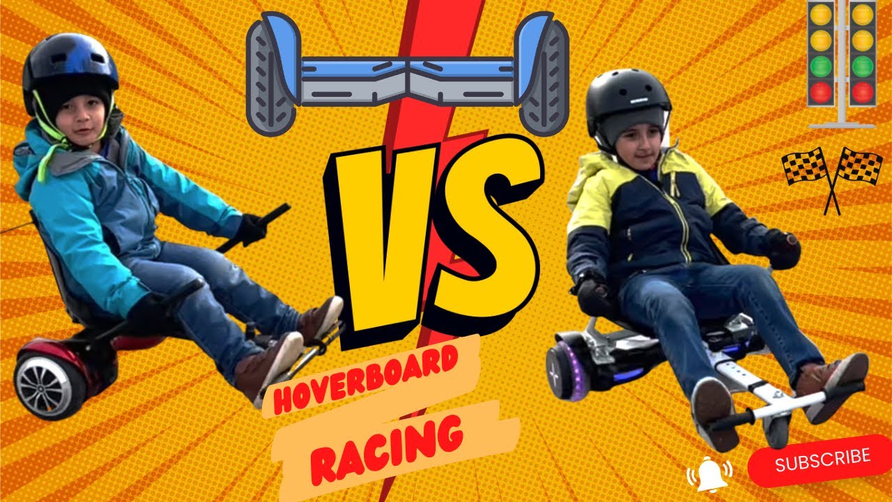 Adam And Daniyal Hoverboard Go Kart Racing - YouTube