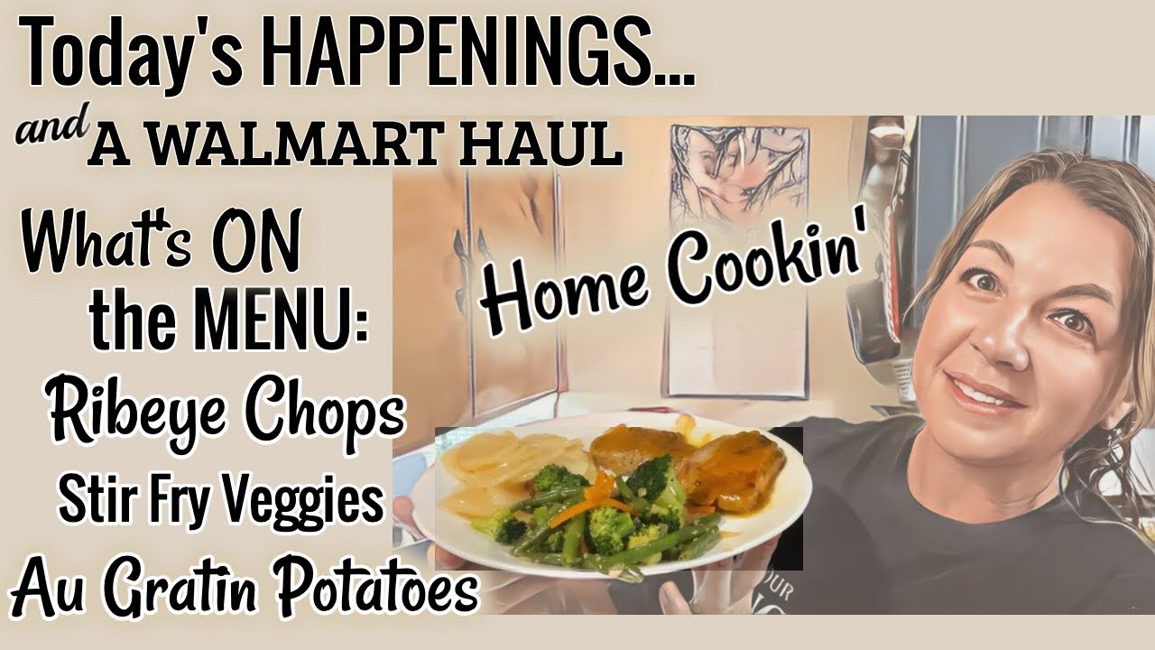 Let's COOK and CHAT Ribeye Chops Stir Fry Veggies and Potatoes - YouTube