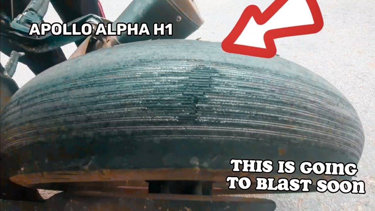 This tyre is going to blast soon // apollo alpha H1 // ns 200 vs duke ...