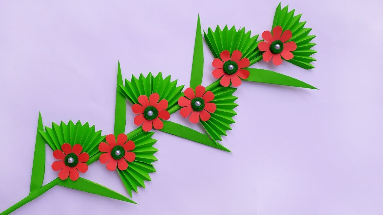 Diy Paper Flower Stick | How to Make Beautiful Paper Stick Flower | DIY ...