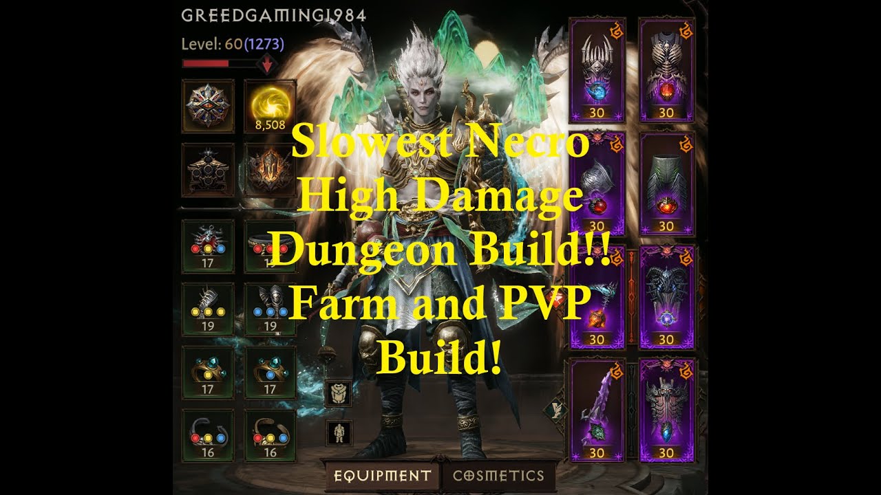 Slowest Necro High Damage Build!! PVP and Farming Build Too! - YouTube
