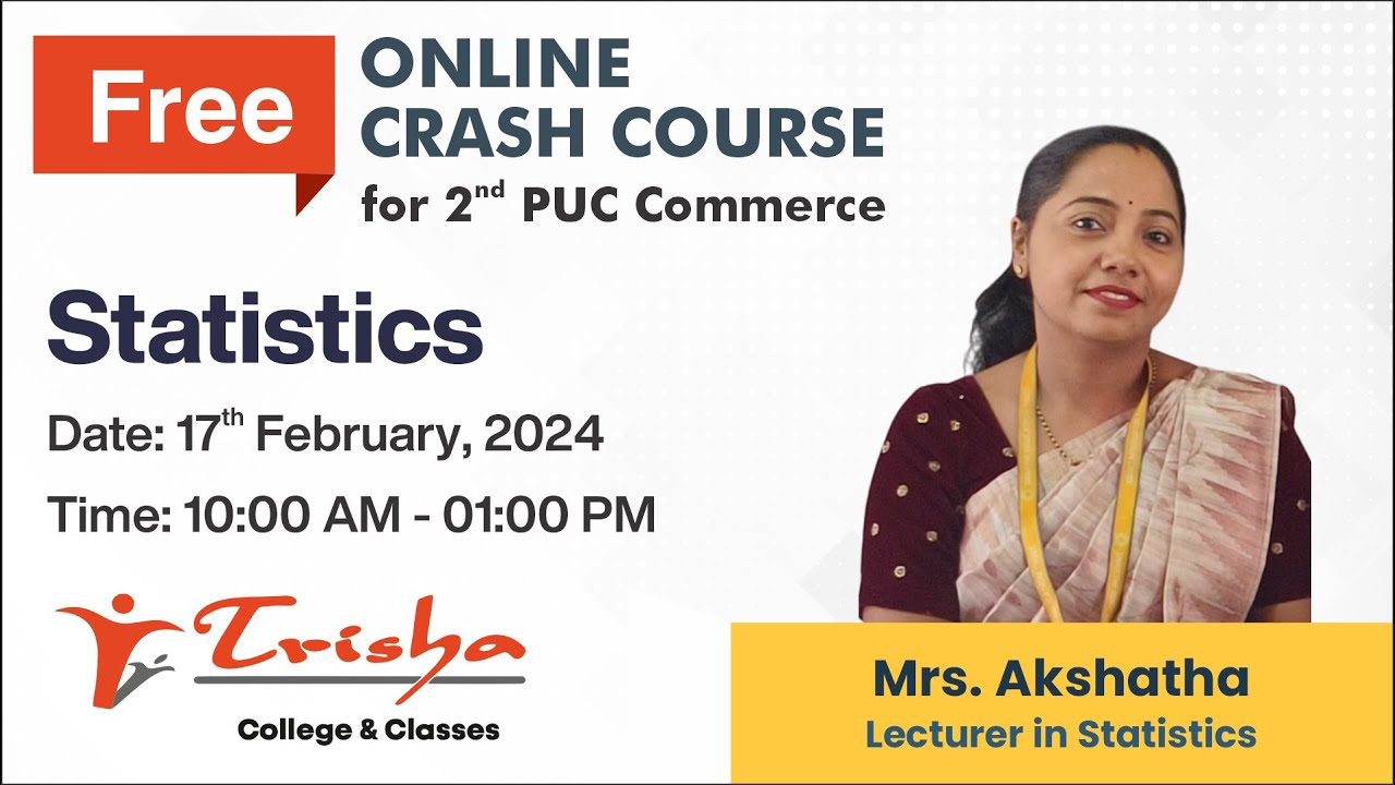 Free Online Crash Course For 2nd PUC Commerce Statistics Session 1 free-online-crash-course-for-2nd-puc-commerce-statistics-session-1
