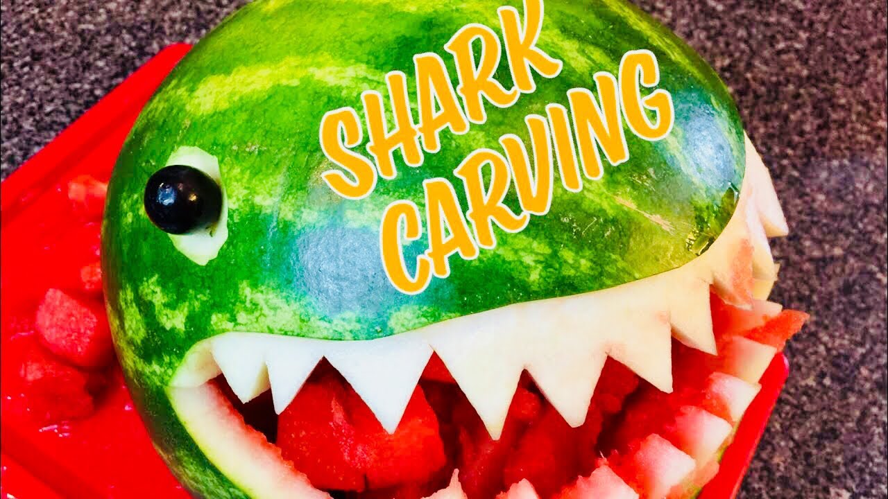 DIY Watermelon SHARK (how to) - YouTube