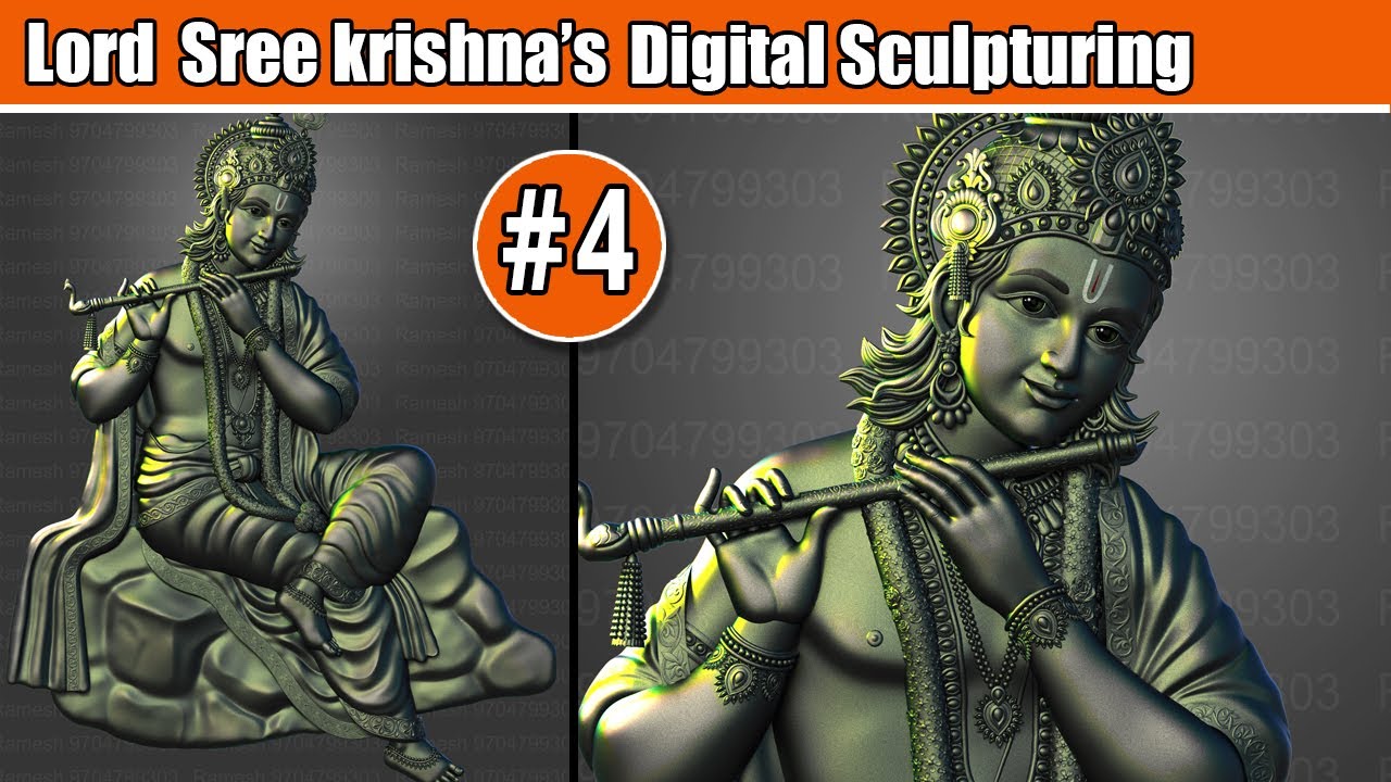 Lord Sri Krishna 3D design for CAD jewelers making | How to create 3d ...