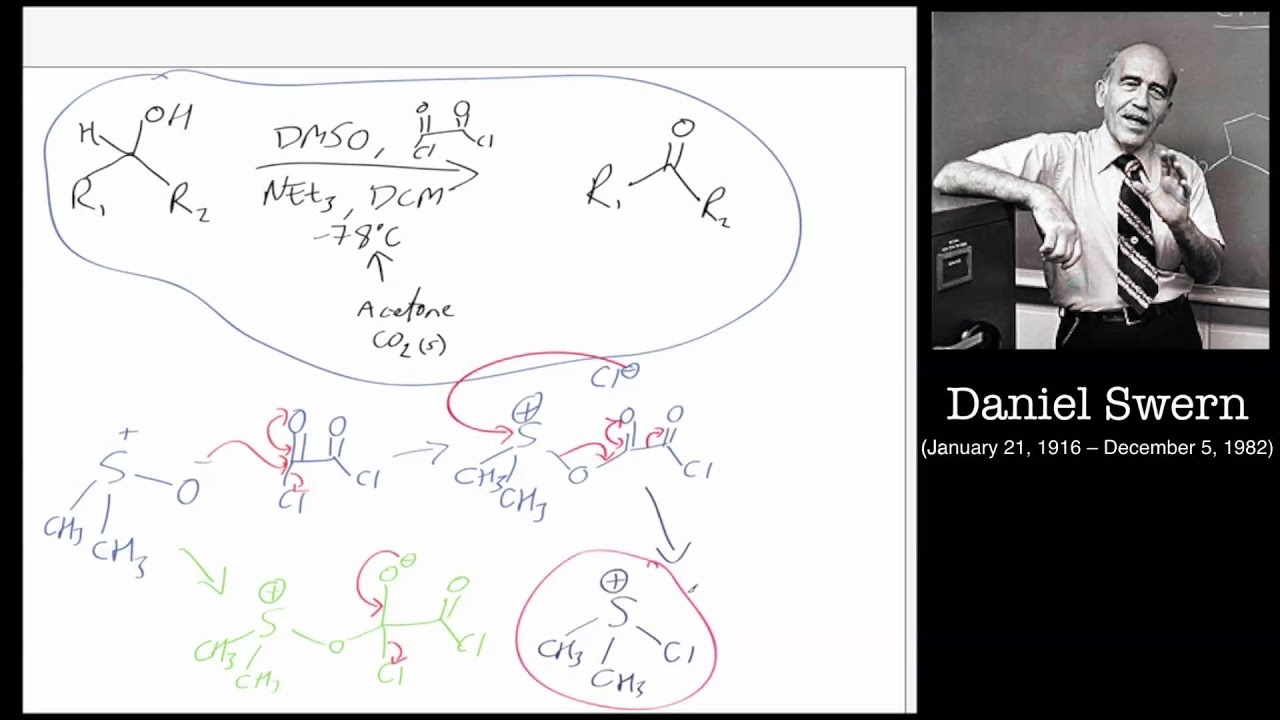 The Swern Oxidation: Reaction mechanism chemistry tutorial. - YouTube
