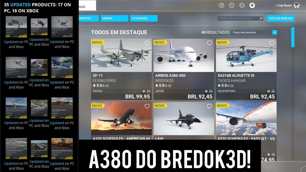 MSFS2020 Marketplace Update 04/04 • A380 do BREDOK3D! (XBOX) - YouTube
