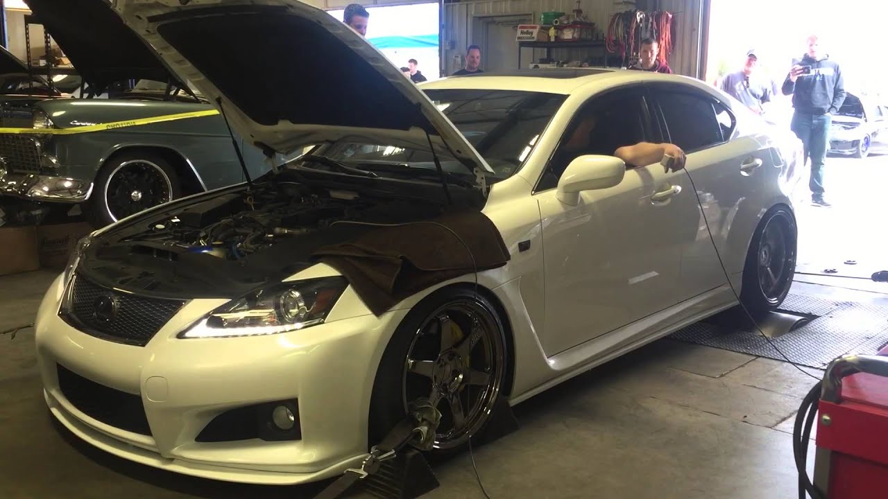 Lexus IS-F dyno pull TTFS Tuned - YouTube
