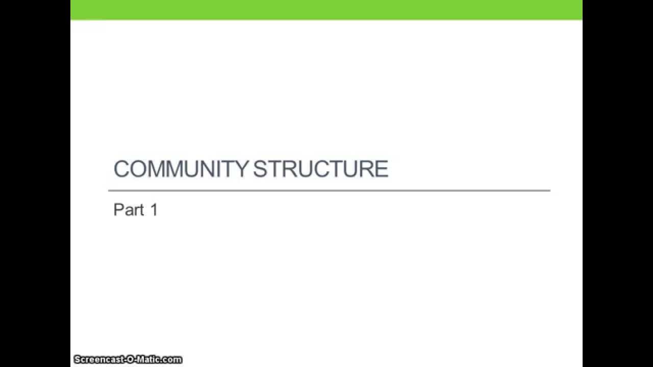 Community Structure Part 1 - YouTube