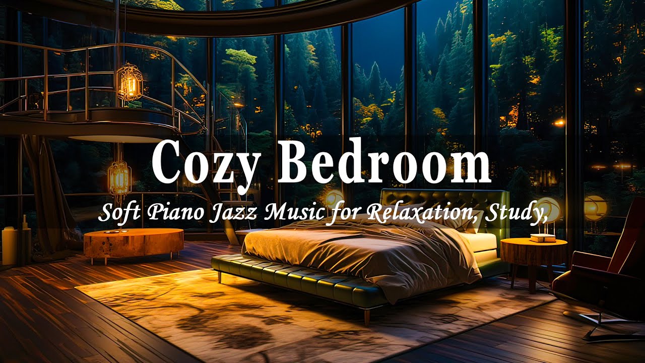 Cozy Bedroom in A Sunset Afternoon💤 Soft Piano Jazz Music for ...