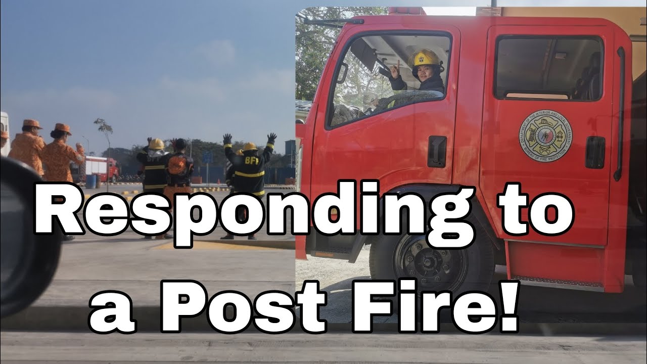 Responding to an electrical post fire | Broken stream firefighting ...