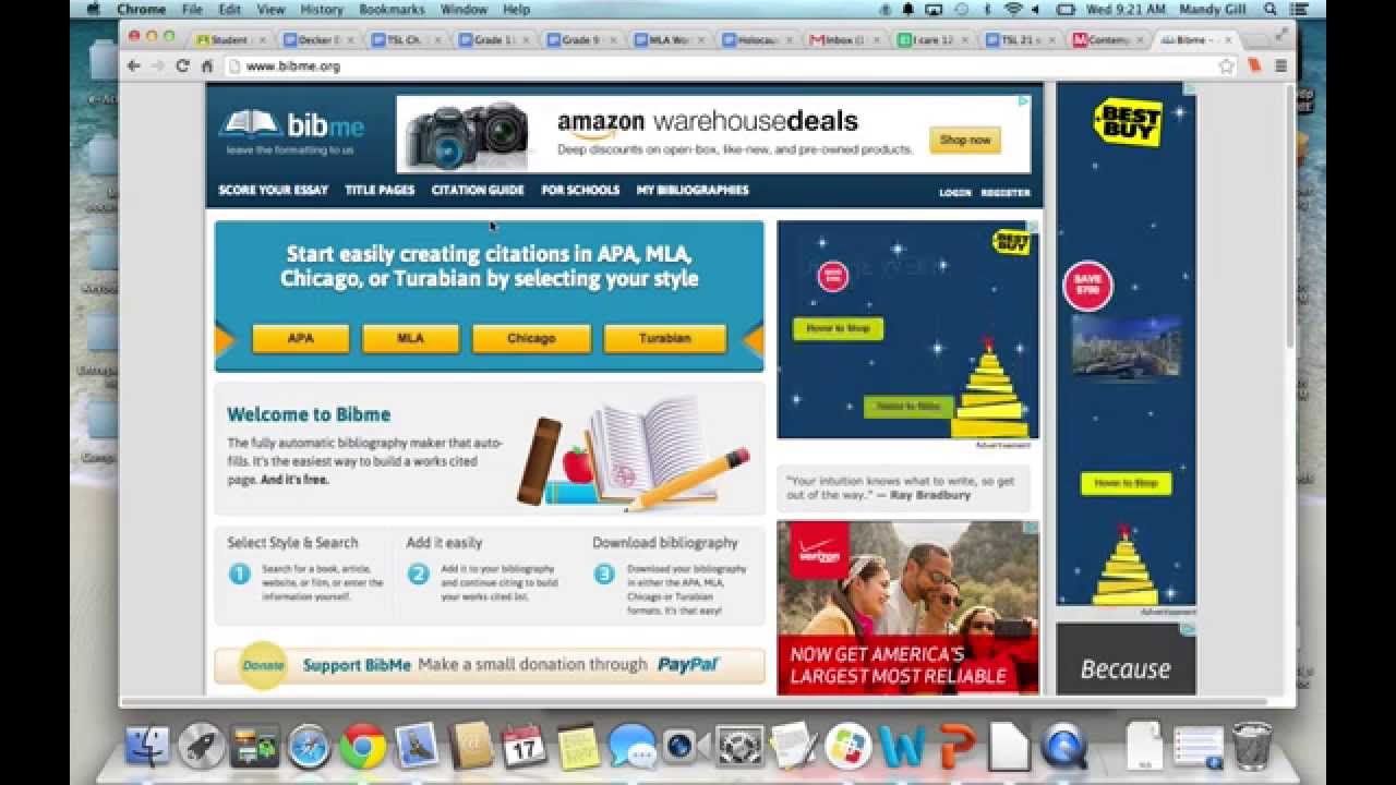Bibme & works cited page in MLA format - YouTube