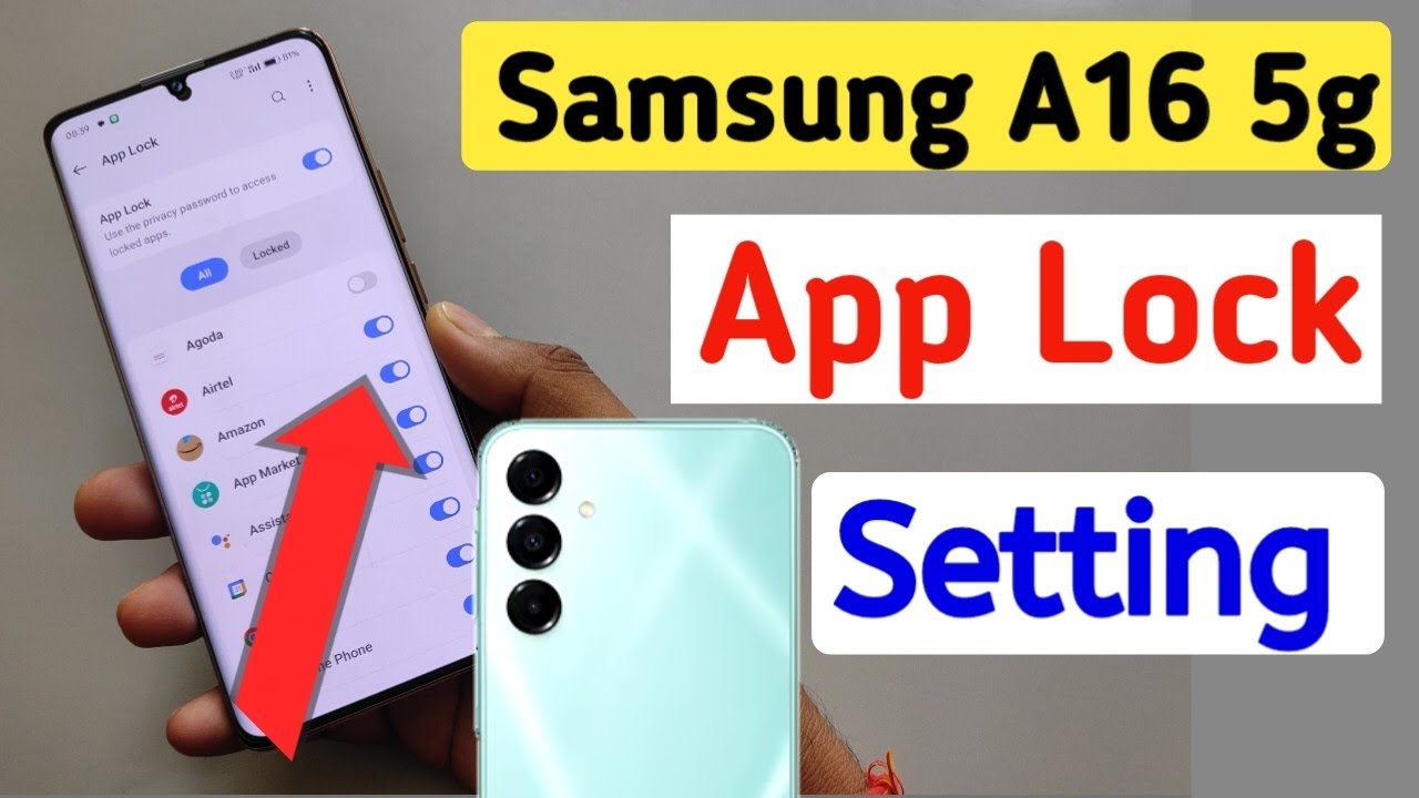 How to app lock in Samsung a16 | Samsung a16 me app lock kaise kare ...