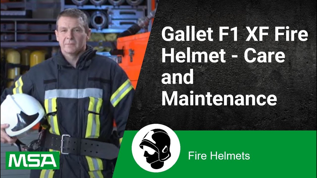 Gallet F1 XF Fire Helmet - Care and Maintenance - YouTube