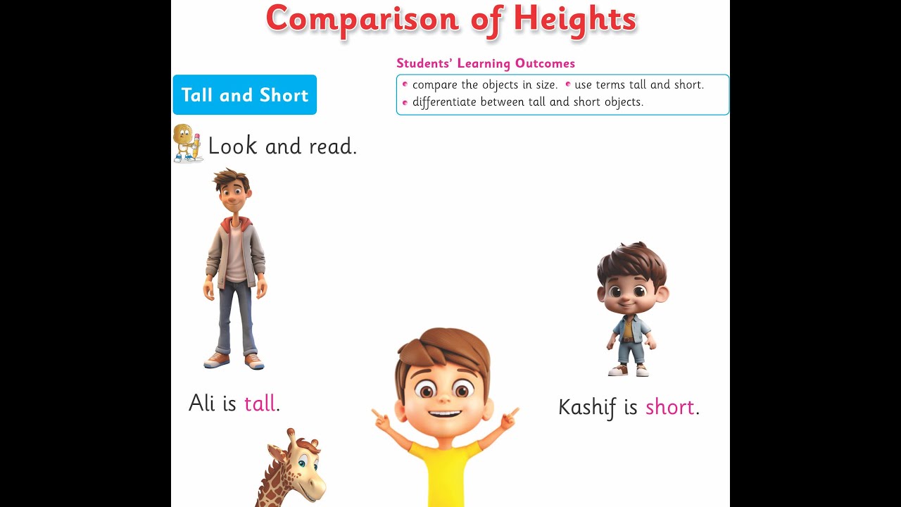 "Teaching Comparison of height: A Guide for Playgroup Teachers" - YouTube
